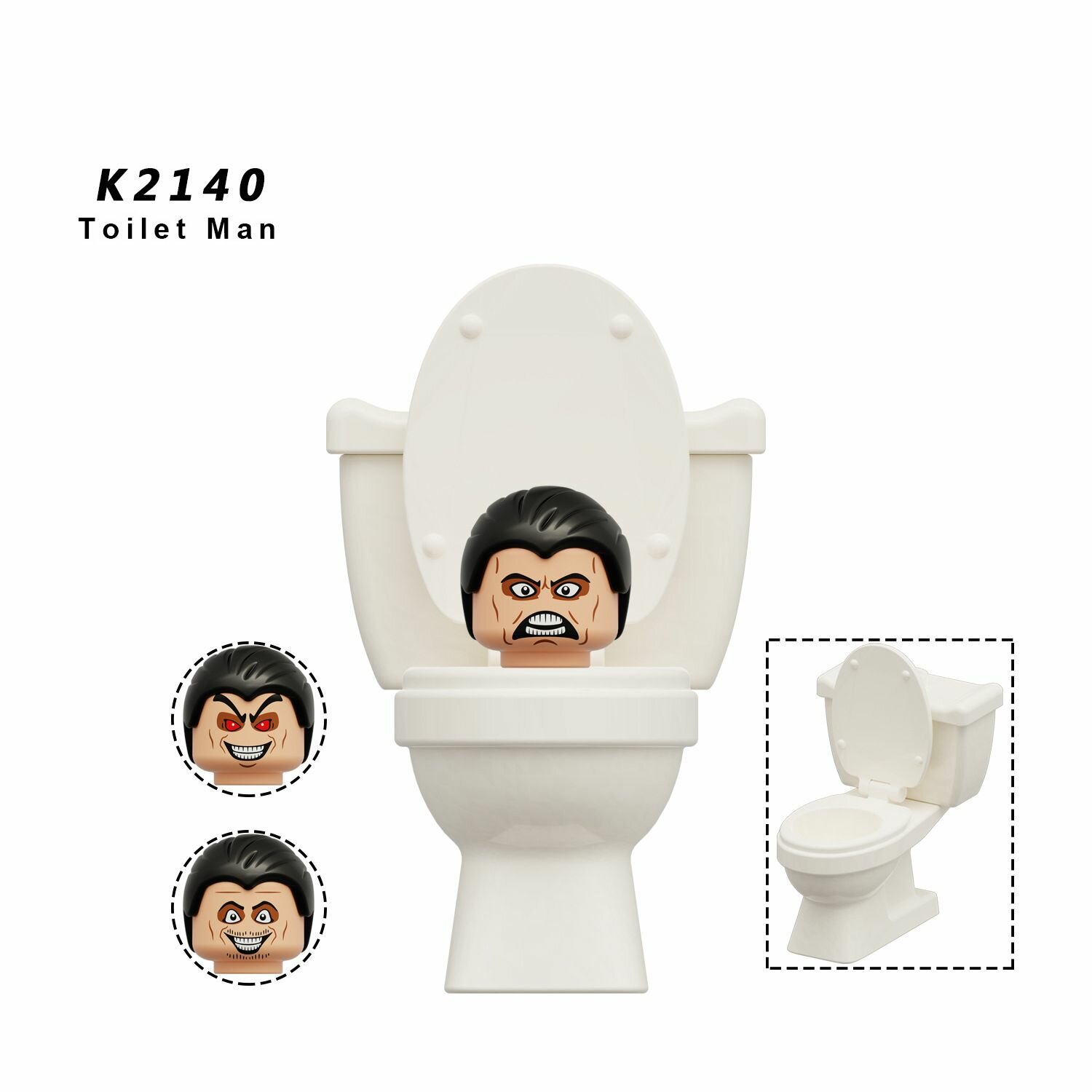 Фигурок Конструктор(совместимы с лего)/скибиди туалет(Skibidi Toilet) /6.8см-пакет/ K2140 Туалеты мужчины(Toilet Man)