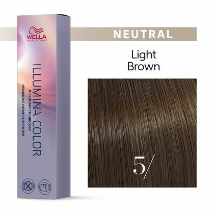 Wella Illumina Color 5/ Светло-коричневый Инновационная стойкая крем-краска для волос, 60 мл