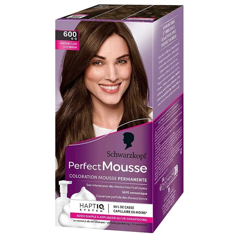 Perfect Mousse Краска для волос стойкая, 600 Светлый Каштан, 35мл