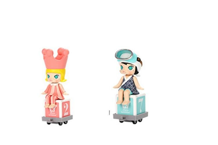 POP MART Молли Весёлый Поезд Мистические боксы унисекс, Confirmed-Princess Pink+Mermaid Green (Open)