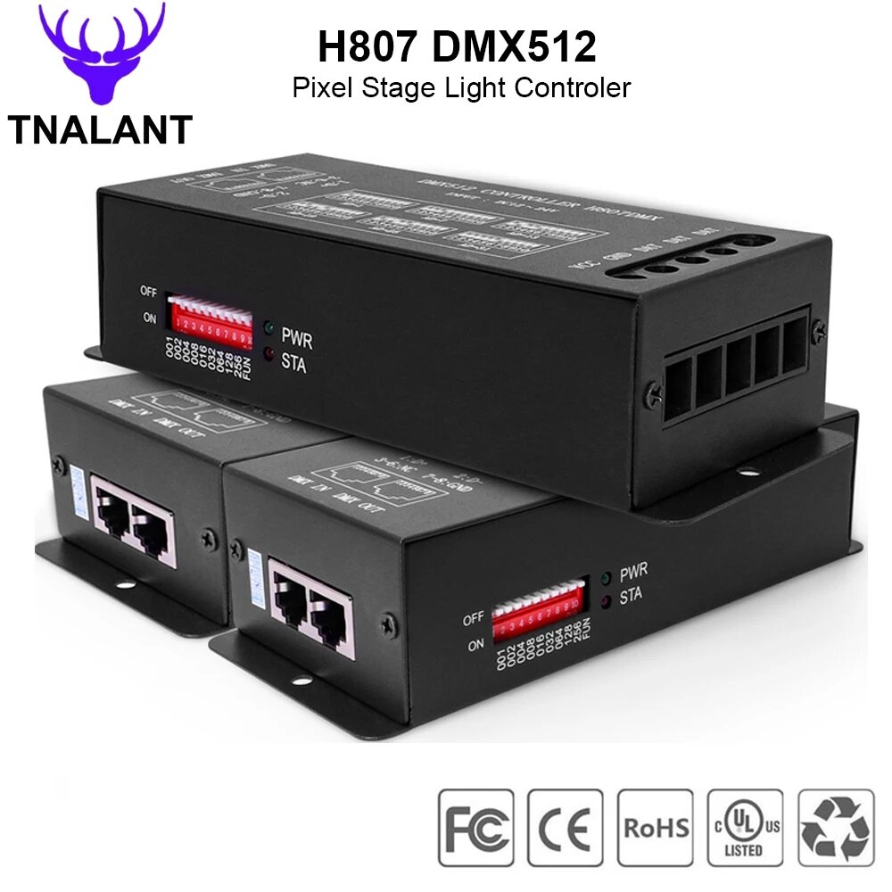 RGB контроллер H807 DMX512