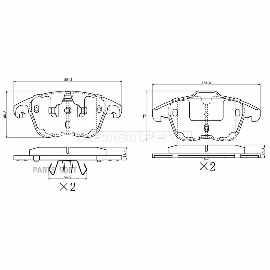 Колодки тормозные (Спереди) Opel Corsa 19- / Citroen C4 04-16 SAT ST-28-0042 | цена за 1 шт