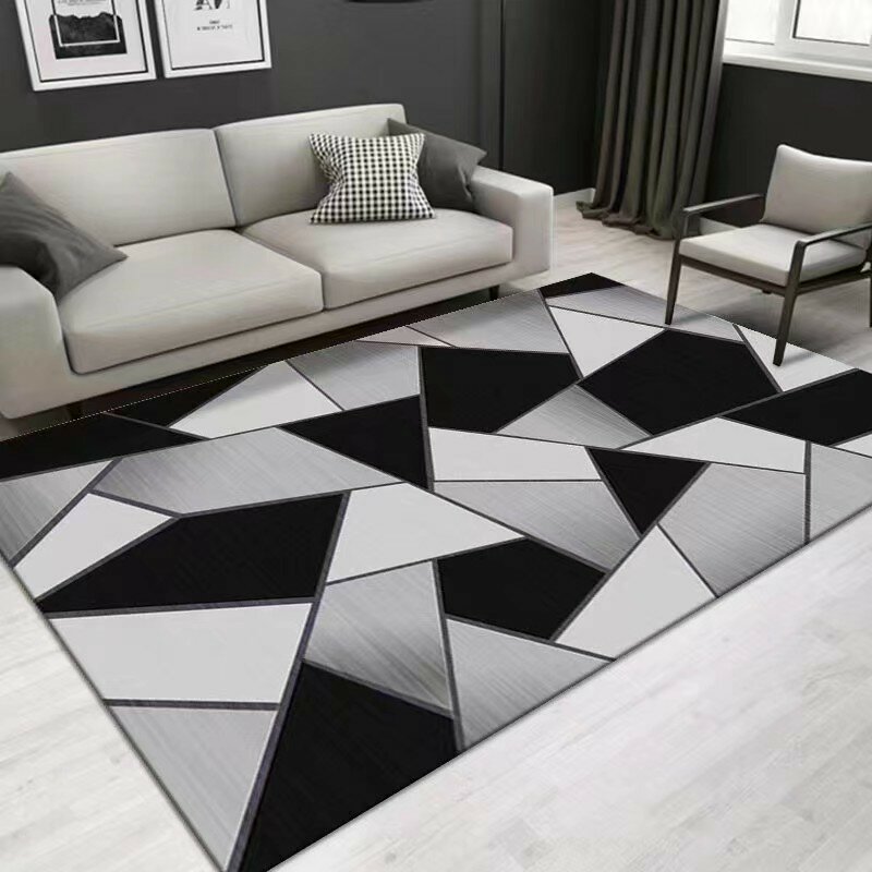 Ковер для гостиной, домашнего использования, простой диван, напольный коврик для спальни, оптовая продажа, полное покрытие комнаты, скандинавский серый, ковер из кристаллического велюра для внешней торговли.