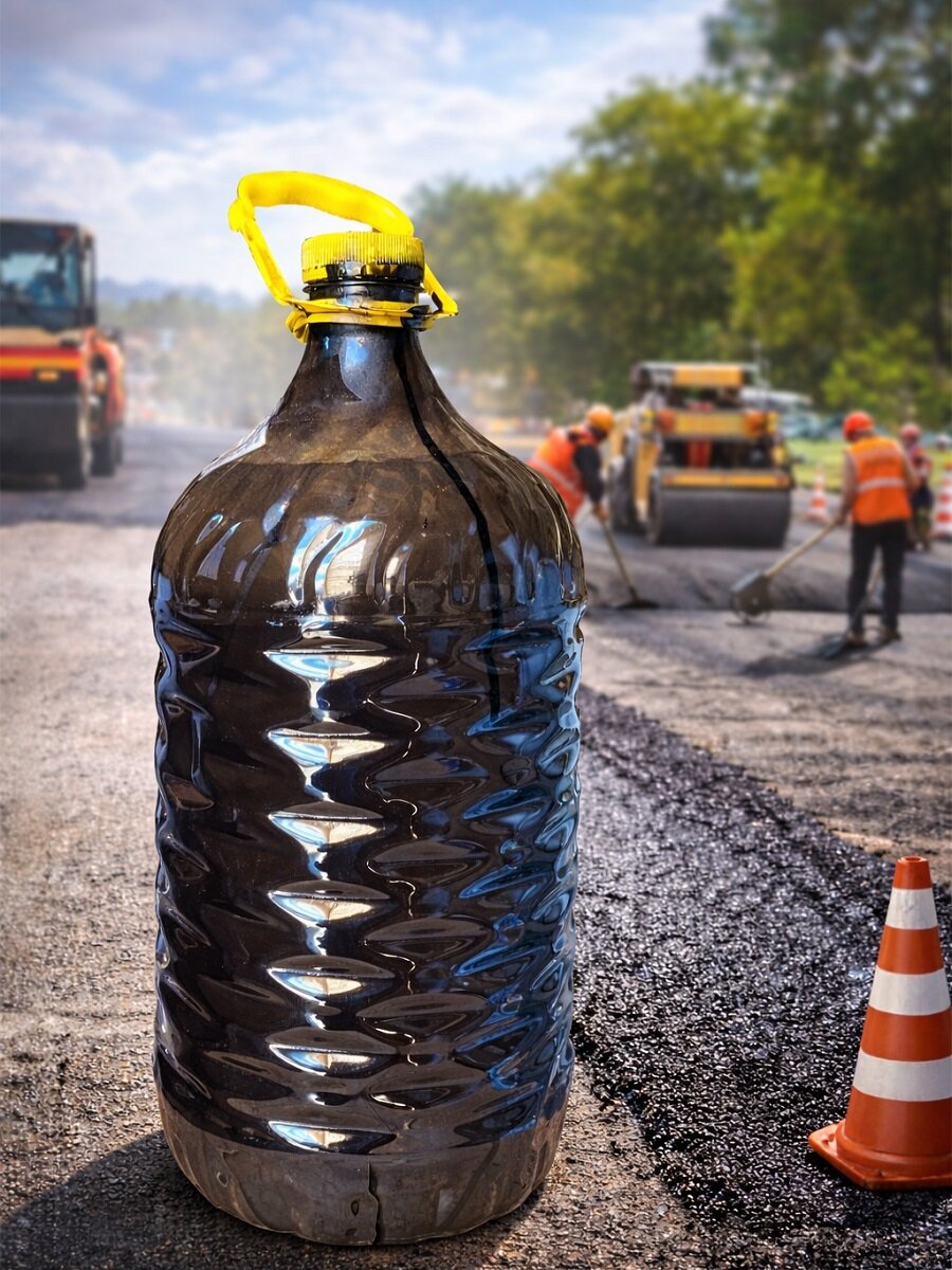 Эмульсия битумная дорожная катионная эбдк С , бутылка ПЭТ 9 литров, ГОСТ 58952.1-2020