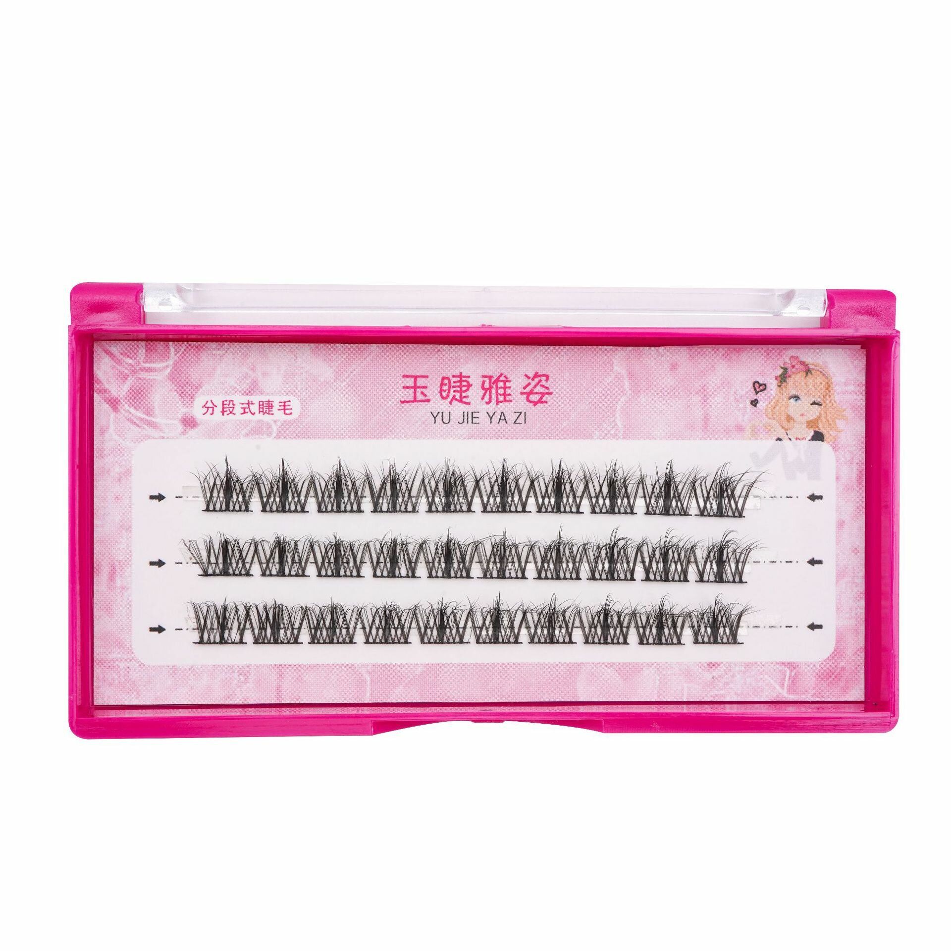 Ресницы накладные Artistry Baby Velvet Lazy Trilogy, трехрядные, 5D, имитация тонкого стебля