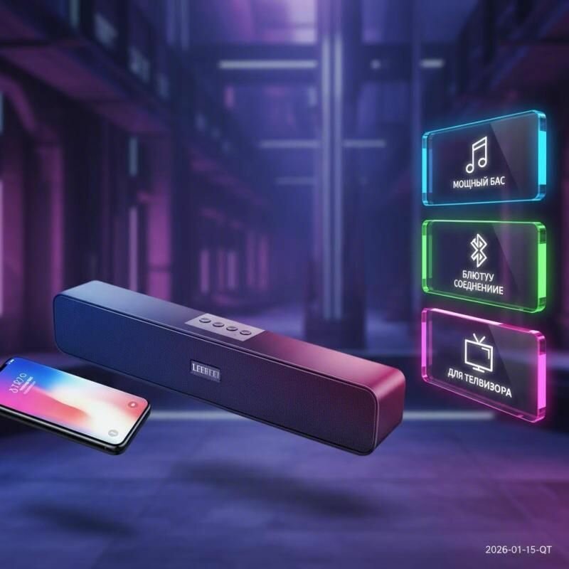 Саундбар с сабвуфером, беспроводная акустическая система для телевизора и компьютера
