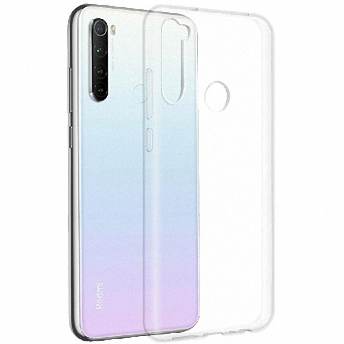 Чехол накладка для Xiaomi Redmi Note 8T силиконовый прозрачный глянцевый