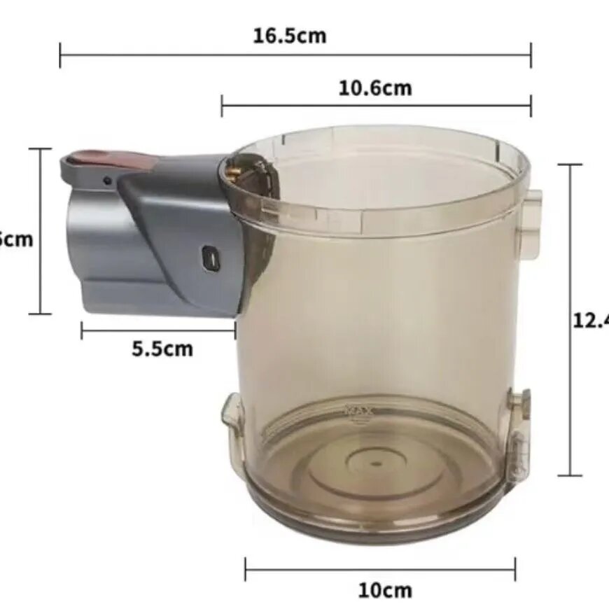 1 шт. Пылесборник для ручного пылесоса for Redmond RV-UR356 запасной контейнер для замены (совместимый аксессуар)