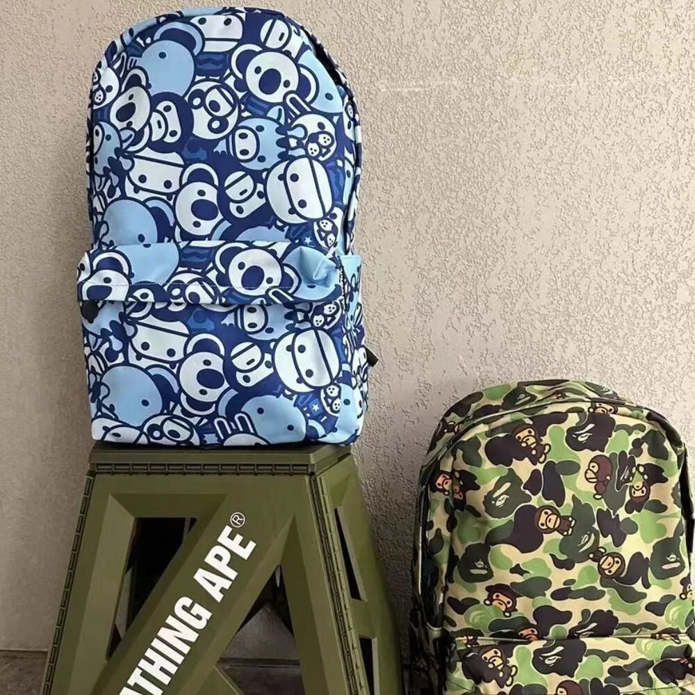 BAPE Рюкзак унисекс, Синий, Нейлон, Оксфорд, 41x31x12 см — фото 1