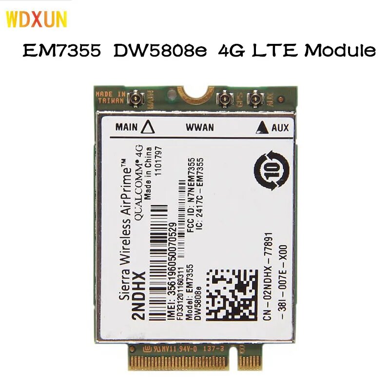 Em7355 dw5808e lte/evdo/hspa + 42 Мбит/с ngff 4g módulo para dell venue 11 pro latitude 14 12 11 pro latitude 14 12 airprime