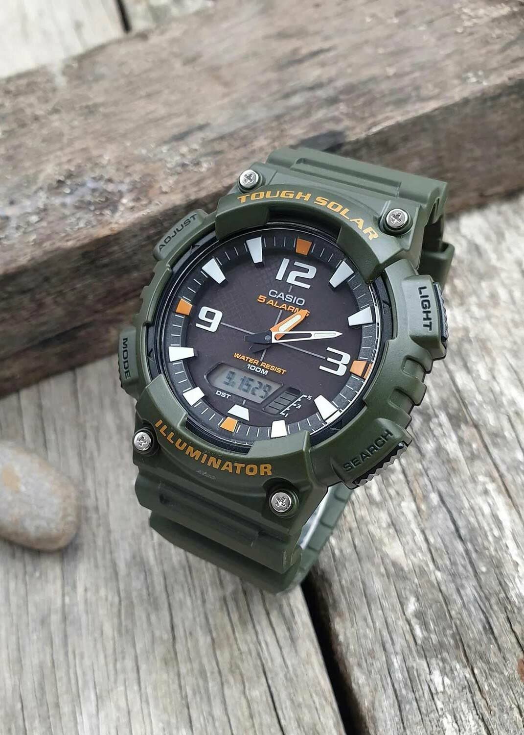 Наручные часы CASIO, зеленый/черный — фото 1