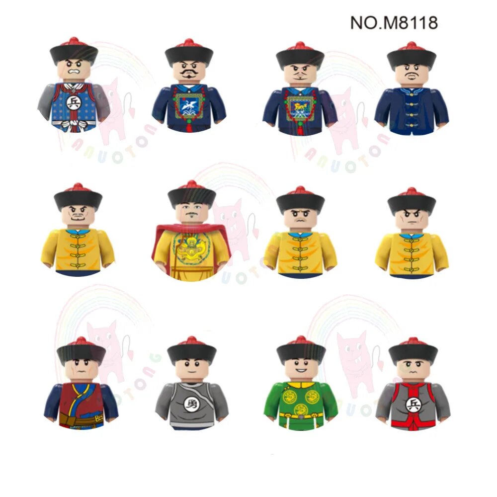 Строительные блоки MOC, фигурки солдат династии Цин, средневековое военное оружие, аксессуары, шлем, щит, кирпичи, подарок, детские игрушки