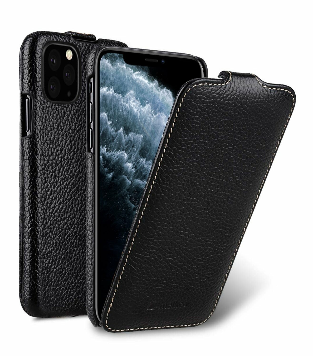Кожаный чехол флип Melkco для Apple iPhone 11 Pro - Jacka Type - черный