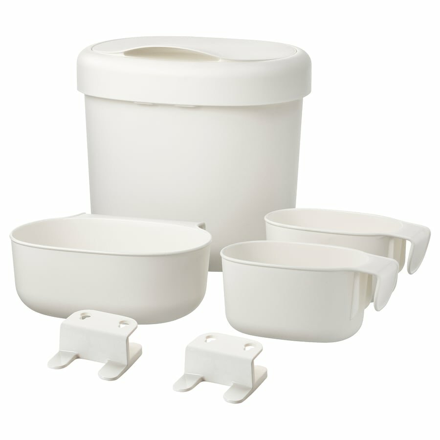 Подвесные корзины IKEA ONSKLIG, цвет кремовый, набор 4 шт 301.992.83