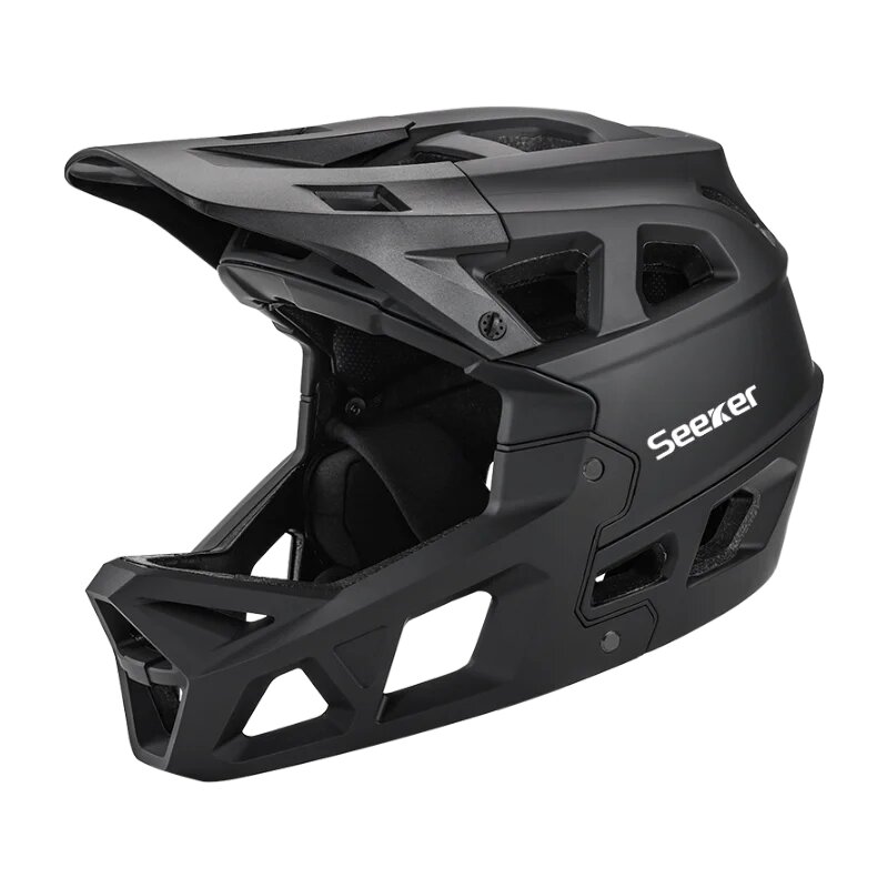 Seeker Полнолицевой шлем для MTB, черный, M(55-58CM)