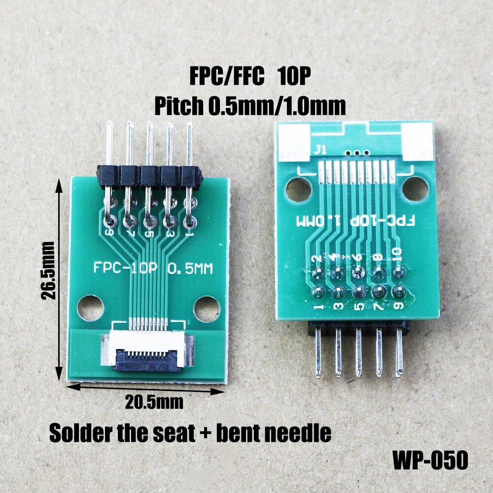 Адаптер FPC/FFC 10P 0.5мм/2.54мм, Цвет: 10P