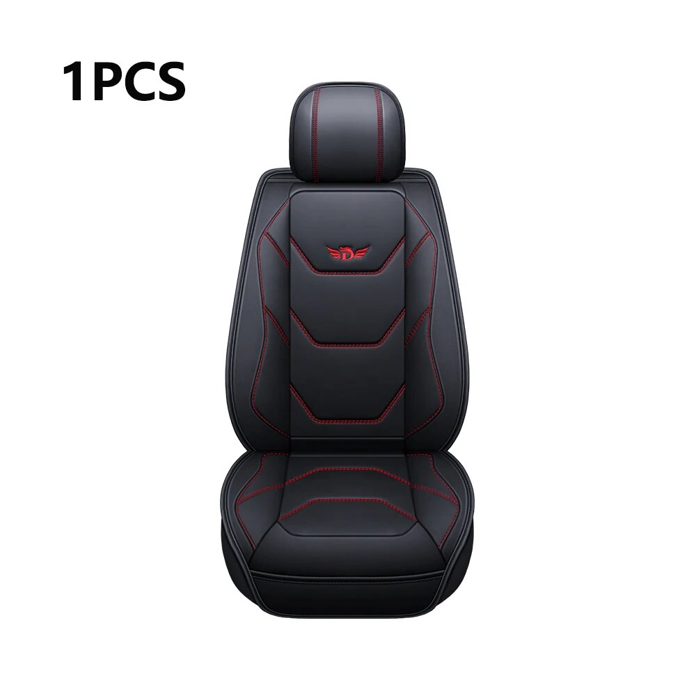 Кожаный Чехол На Автомобильное Сиденье Для Ford Focus 2 MK1 MK3 Mondeo MK4 Fiesta MK7 Black Red Line