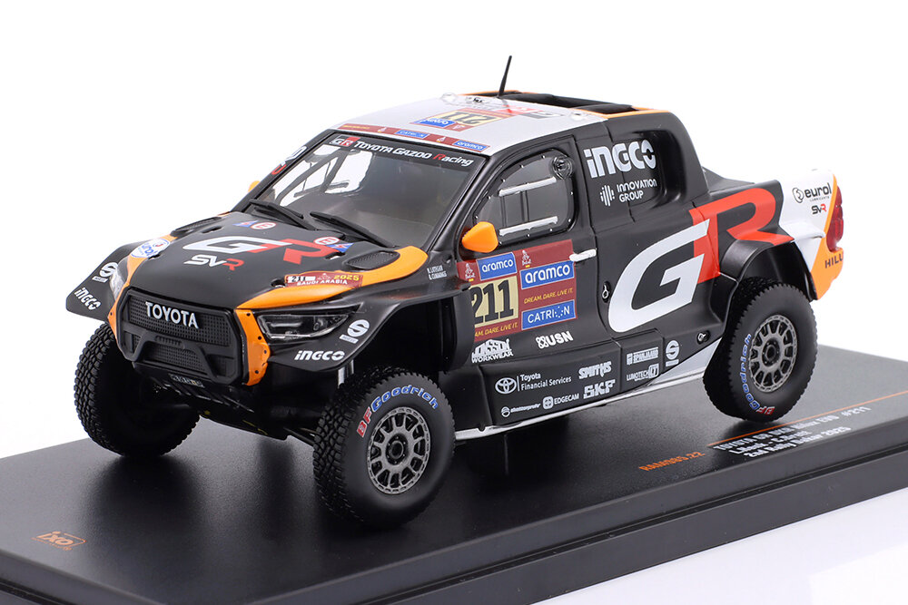 Модель коллекционная IXO Toyota gr dkr hilux evo #211 "toyota gazoo racing" lategan/cummings 2 место rally dakar 2025