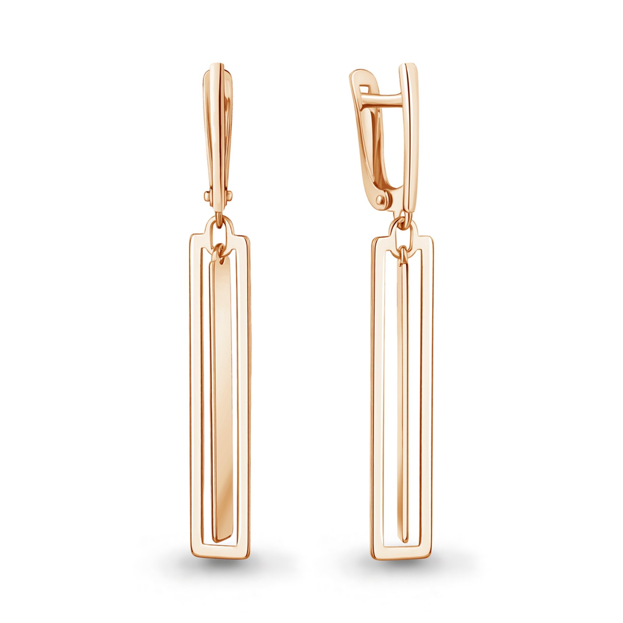 Серьги, серебро, 925 проба, золочение
