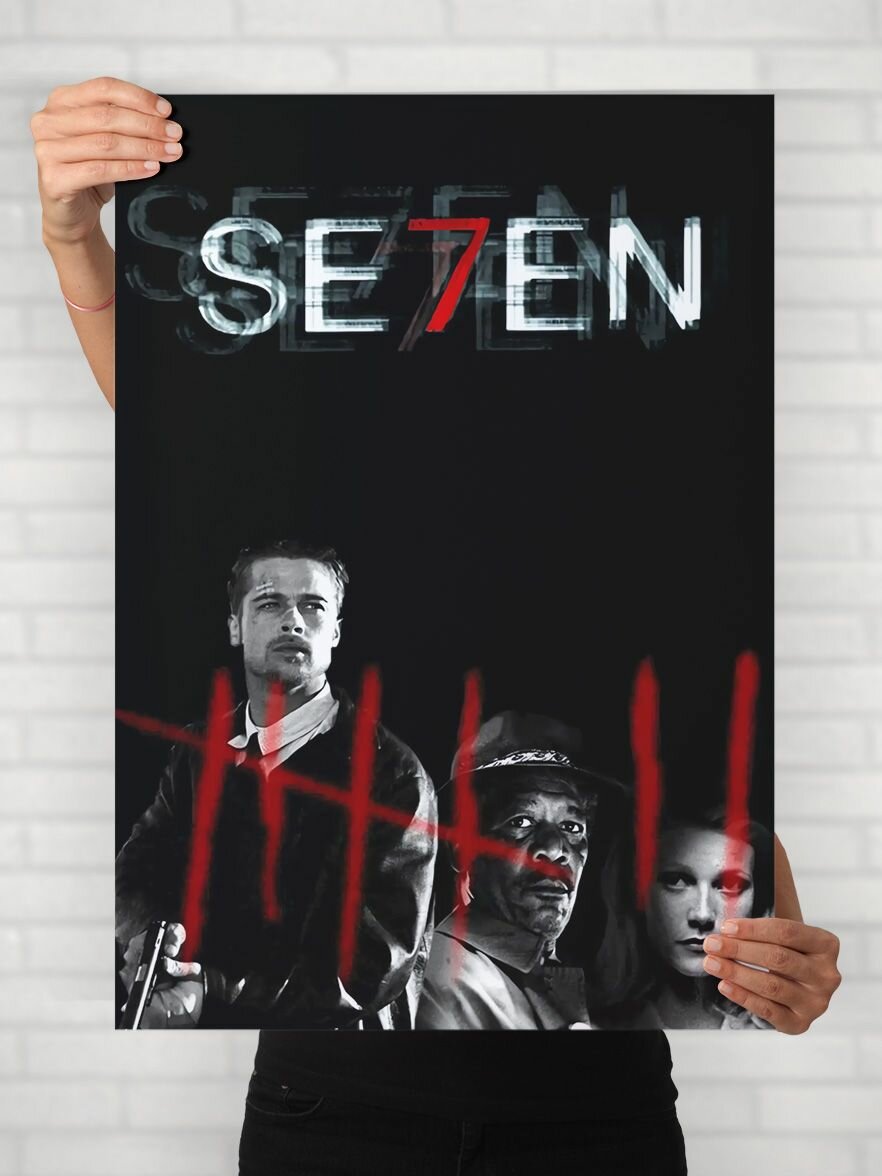 Плакат на стену для интерьера Семь (Se7en 8) - Постер по фильму кино формата А1 (60x84 см)