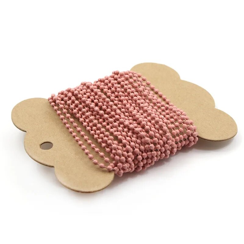 Шариковая цепочка SUMOORL 2,4 мм, 5 м, dark pink
