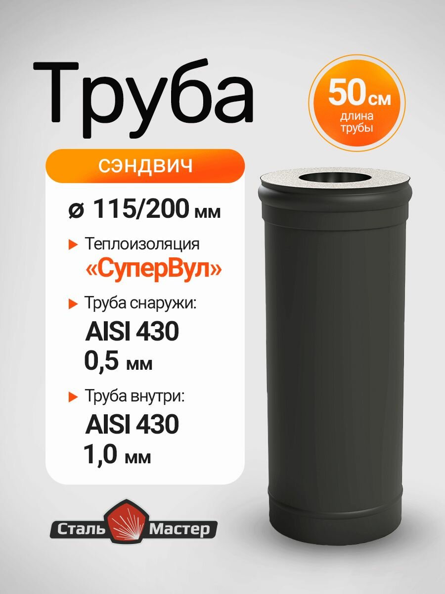Сэндвич 0,5 м нерж 1 мм / нерж 0,5 мм супервул
