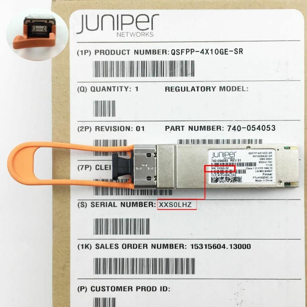 Модуль Juniper QSFPP-4X10GE-SR — фото 1