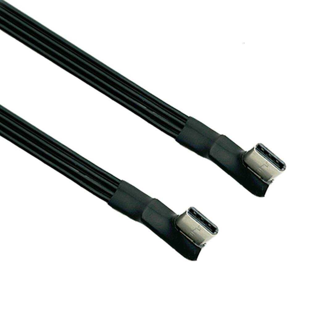 USB 2.0 кабель Type-C – Type-C под углом, 0.6m - Двусторонняя кривизна