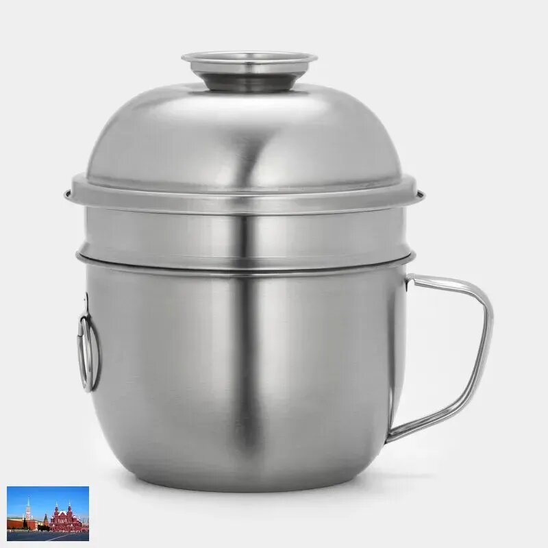 Набор посуды "Турист", кружка 1.35 л, миска 650 мл, тарелка 300 мл, нержавеющая сталь