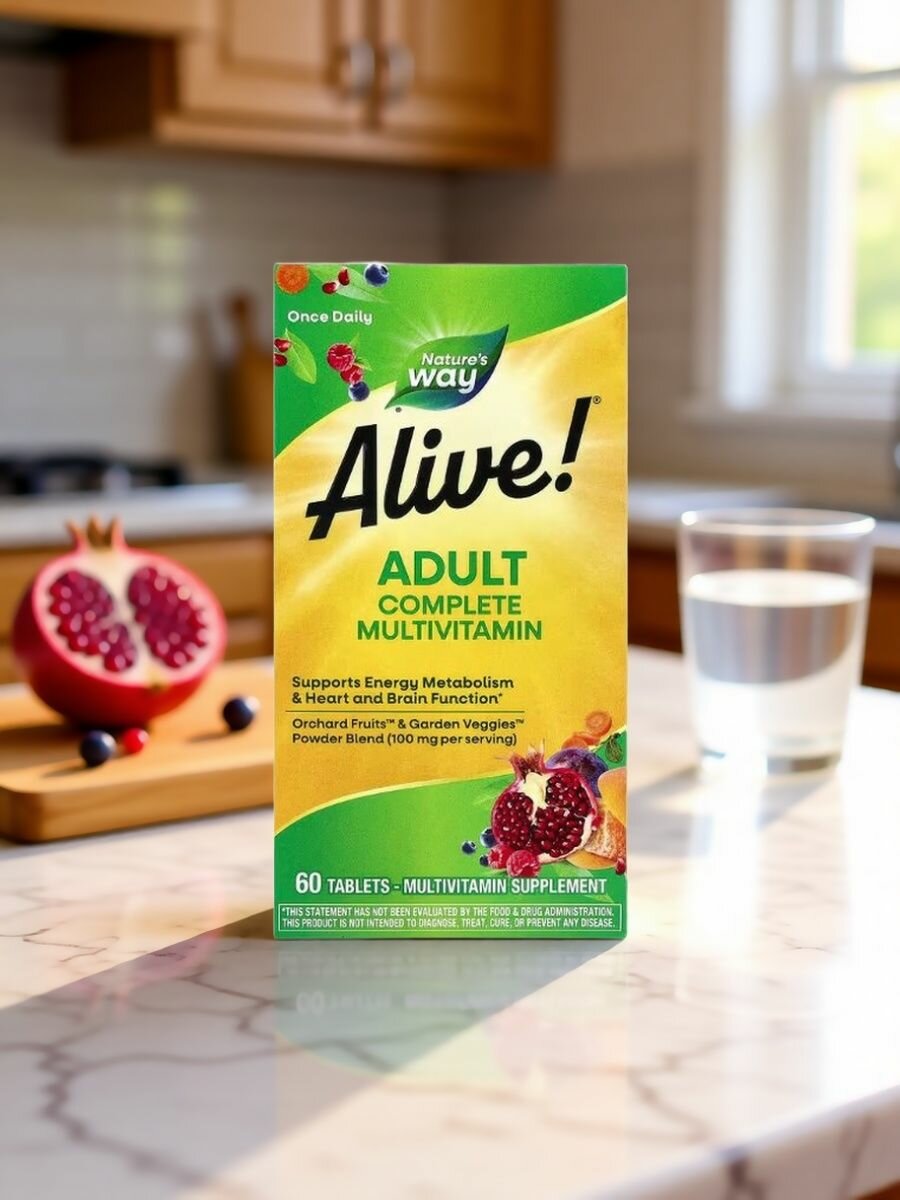 Nature's Way, Alive, полный мультивитаминный комплекс для взрослых, 60 таблеток