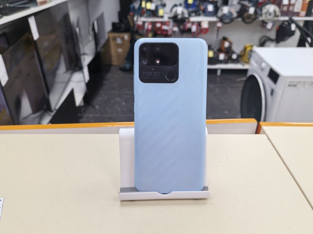 Смартфон realme Narzo 50A 4/128 ГБ Global, Dual nano SIM, синий б/у уценка