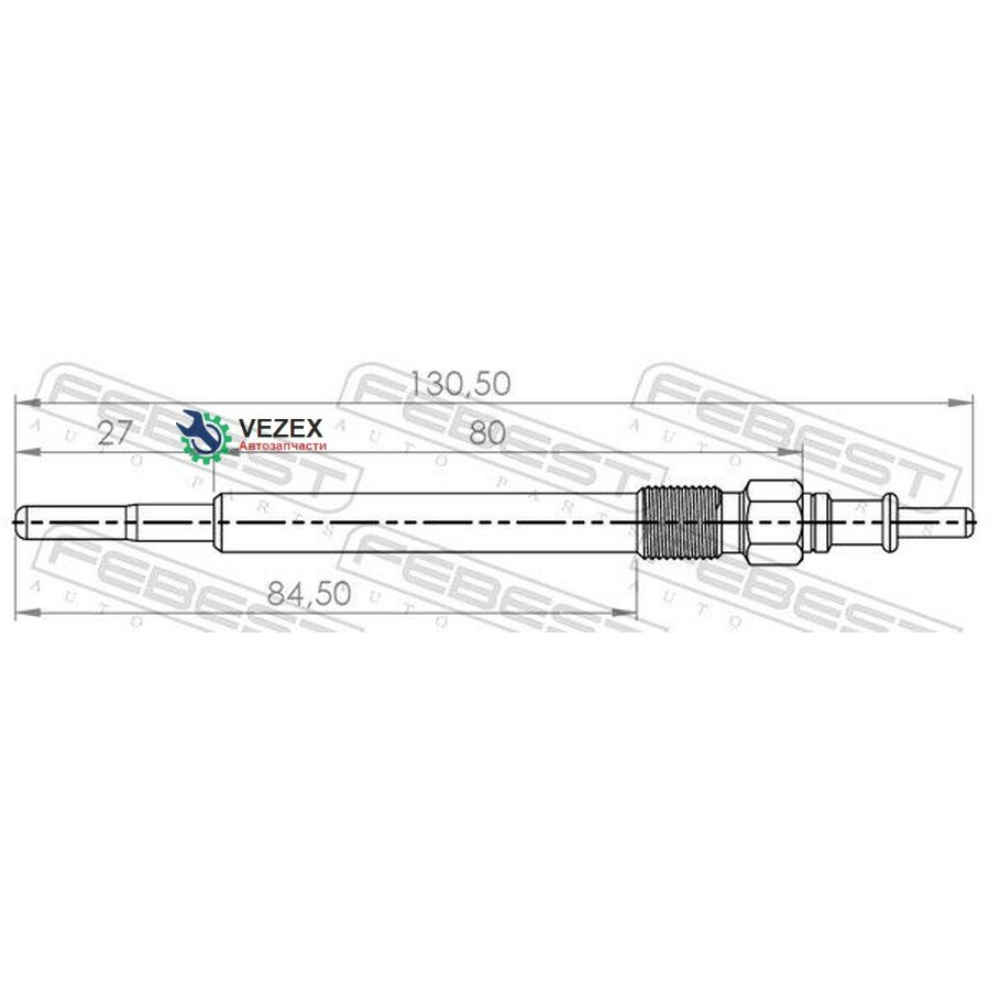 FEBEST 16642-001 свеча накаливания