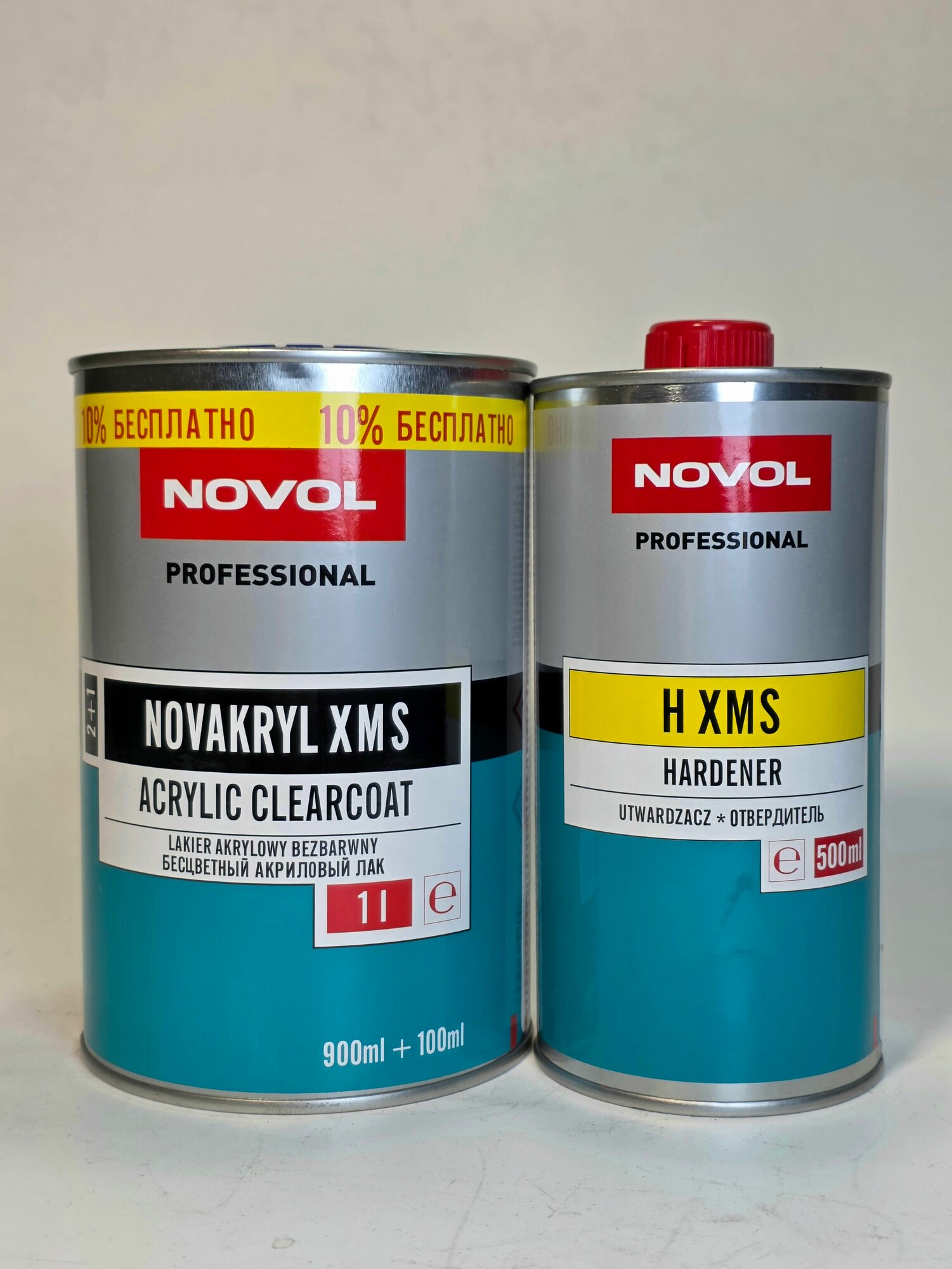 Novol лак NOVAKRYL XMS 1л и отвердитель 0,5 л (комплект лак Новол и отвердитель)