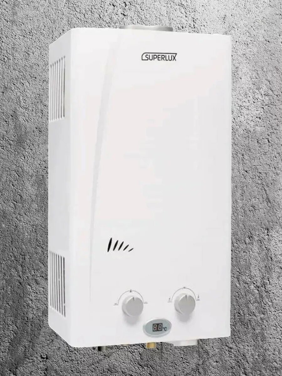 Газовый проточный водонагреватель Ariston SUPERLUX, 10 л, механическое управление, белый