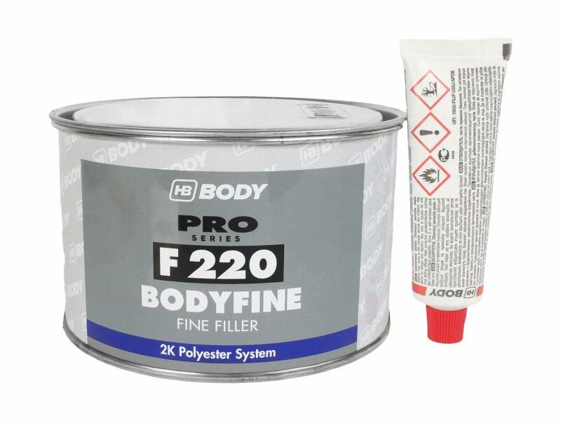 BODY Шпатлевка П/Э FINE, 1кг, BODY-F220-FINE-1.0