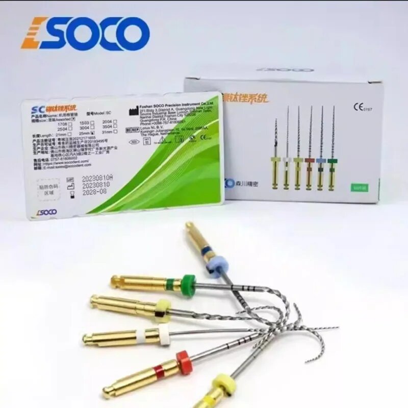 Стоматологические файлы SOCO для корневых каналов 30 шт. Assorted 25 mm