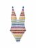 Купальник Missoni Zig-zag V-neck swimsuit, размер 40, бежевый/белый