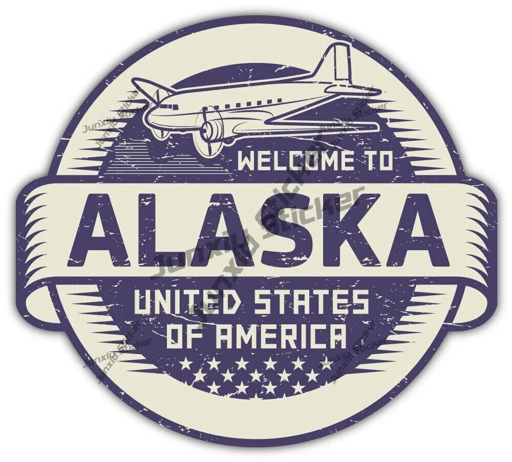 Наклейка с флагом штату Аляски и США, наклейка с флагом Статана Аляска, овальная наклейка с защитой от атмосферных воздействий, чехол на тележке, мотоциклетный шлем, настенная царапина