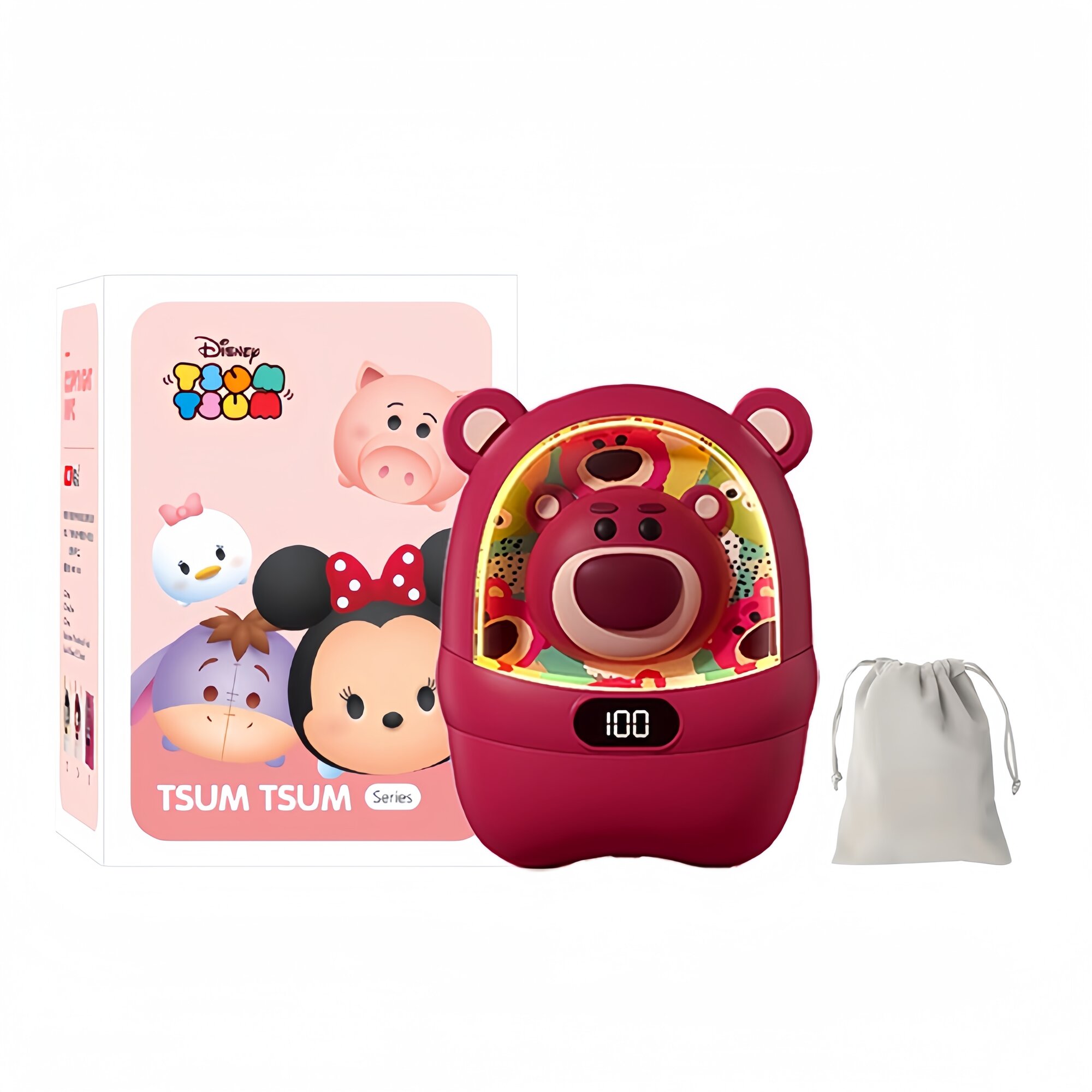 Грелки для рук Disney, цвет 22 strawberry bears, мягкие, удобные, для согревания рук в холодную погоду