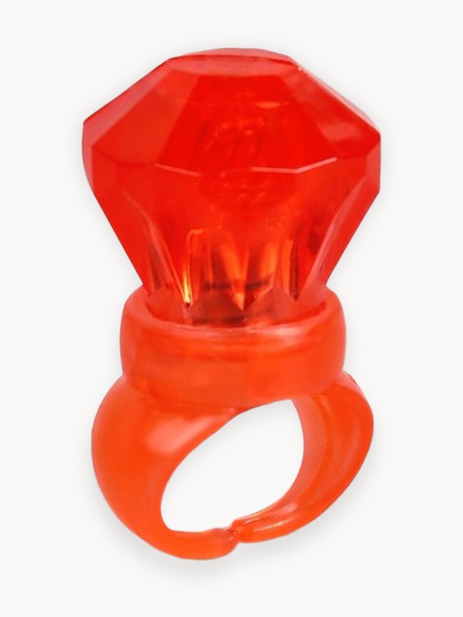 Световой аксессуар «Кольцо красное», 3×2.2 см, батарейки AG13×3 (в комплекте), свечение RGB