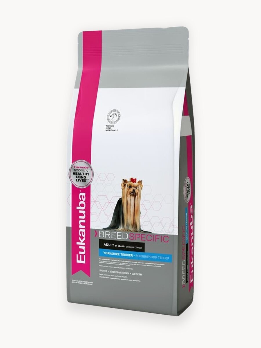 Сухой корм для собак Eukanuba для породы йоркширский терьер, 1 кг
