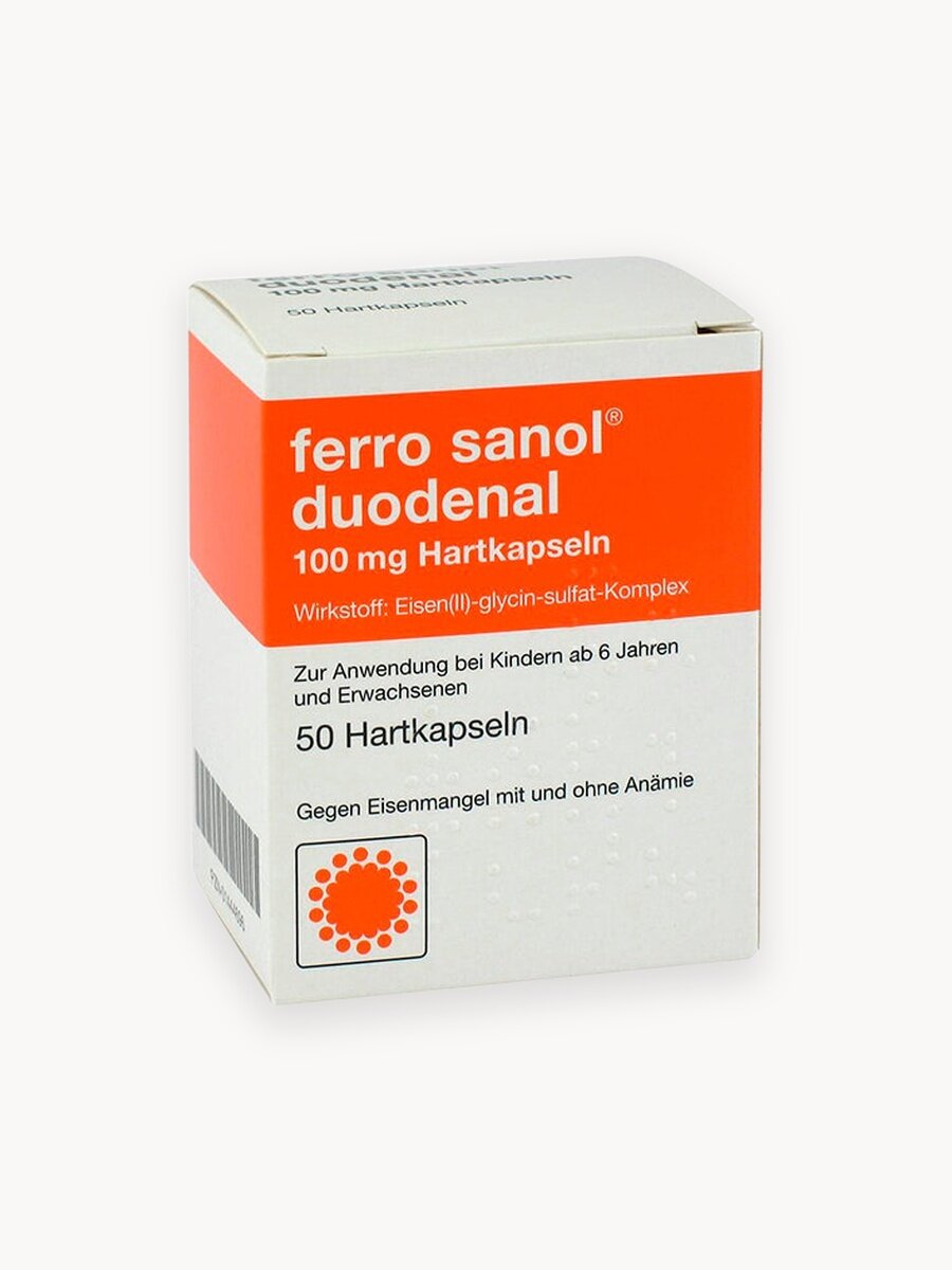 Ferro Sanol Duodenal 100 мг, Железо 50 капсул (Ферро Санол Дуоденал)
