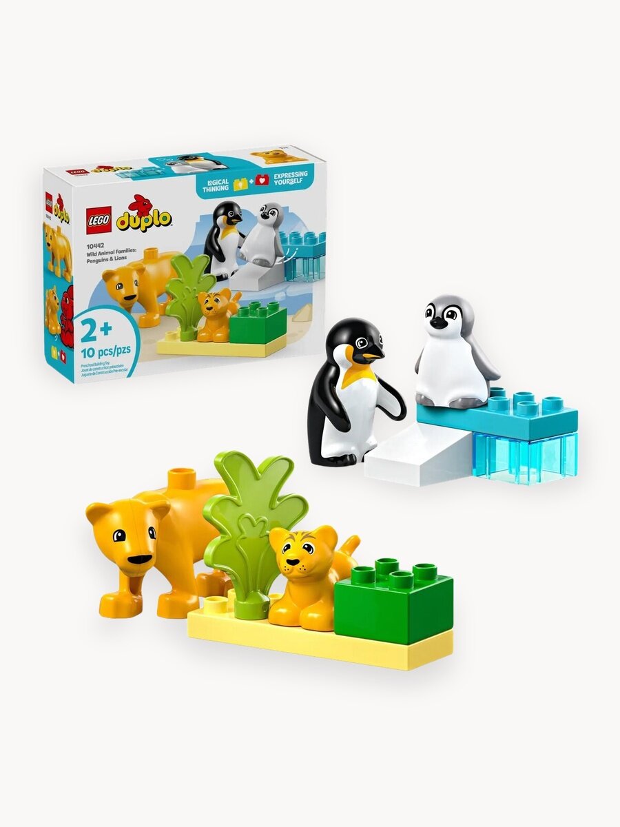 Конструктор LEGO DUPLO® 10442 Семейства диких животных: пингвины, 10 дет.