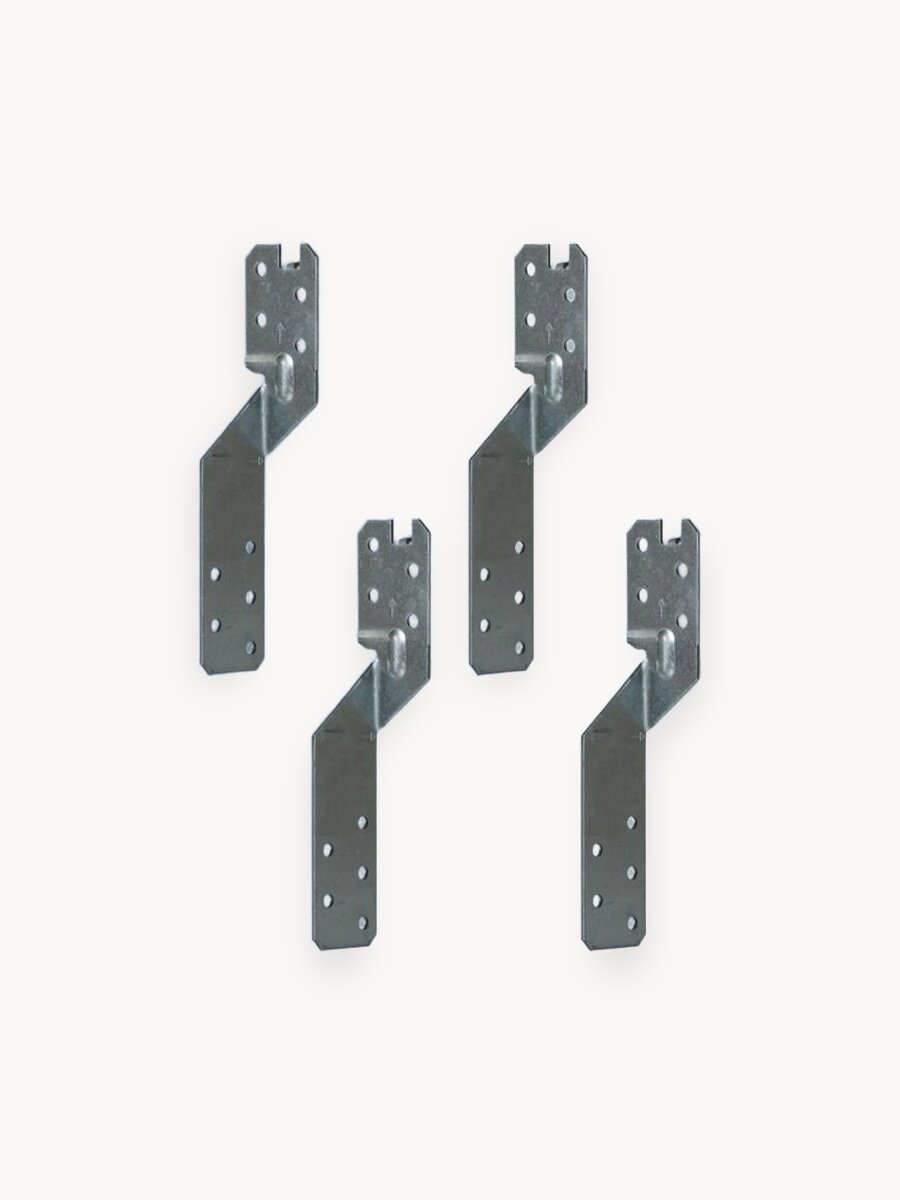 Универсальный крепеж для бруса VORMANN 36х36х170х2 мм, оцинкованный, 4 штуки