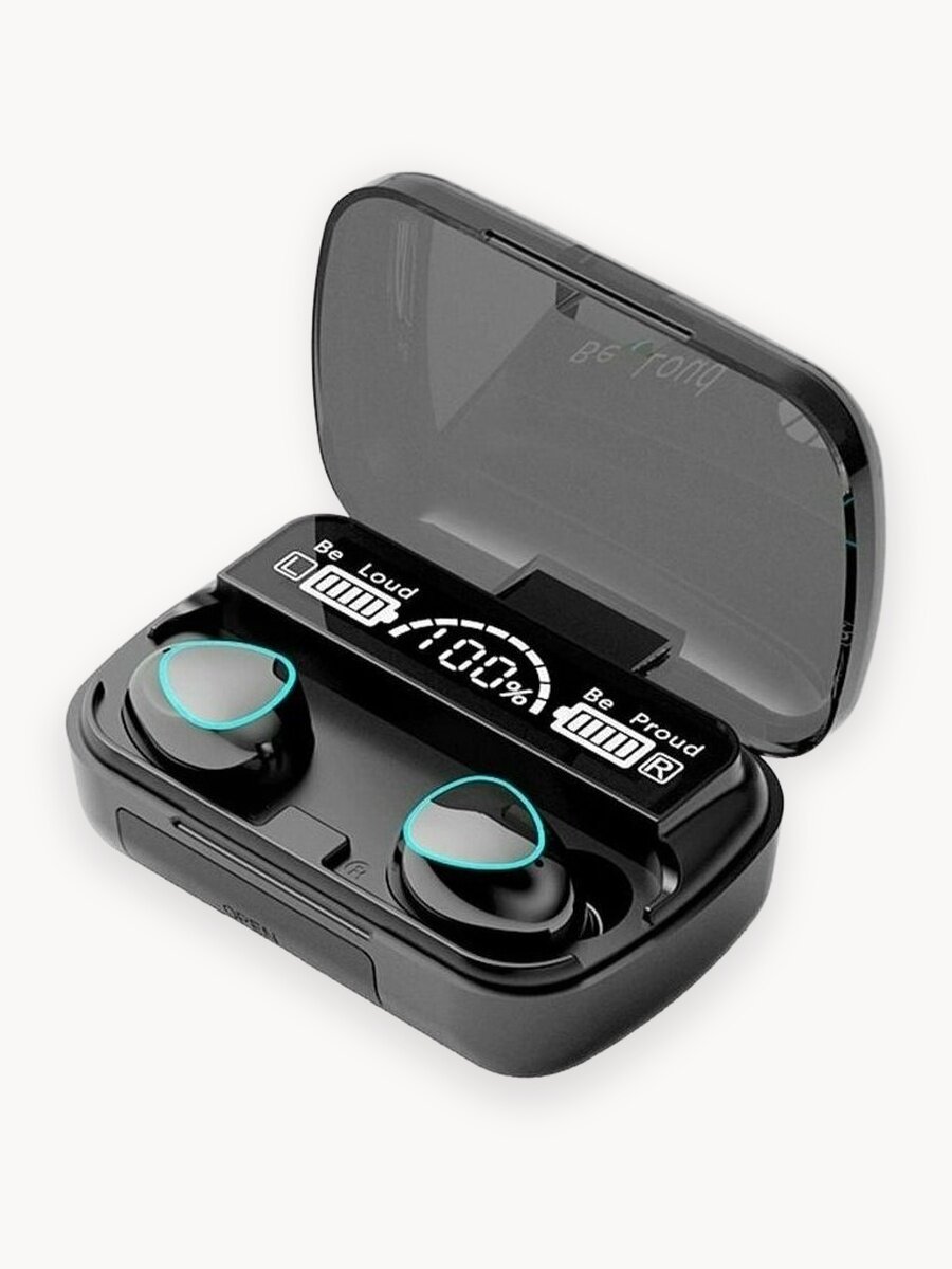 Беспроводные наушники M10 Newest с LED-Дисплеем / Bluetooth 5.1 TWS / Кейс-повербанк / PowerBank