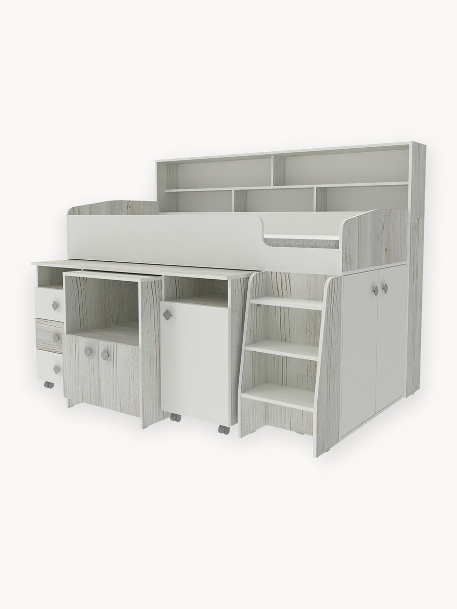 Кровать чердак Малыш 5 Винтерберг Белый