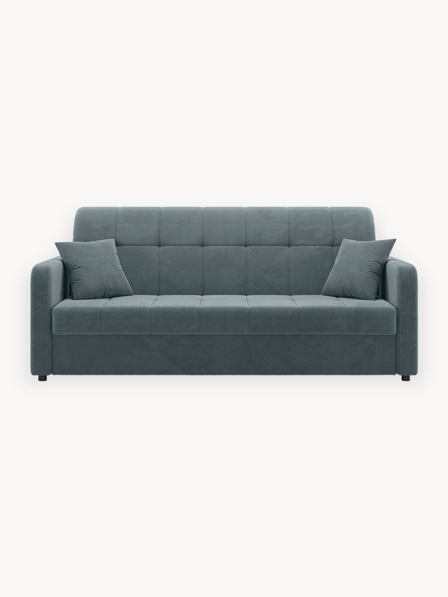 Диван-кровать раскладной М063 Аккордеон, независимый пружинный блок, 180х200 спальное место, велюр серый