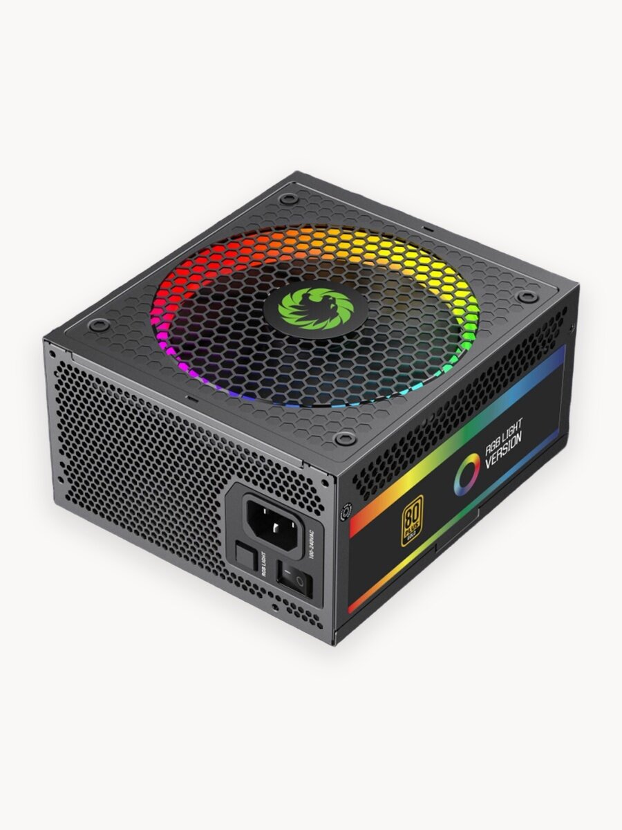 Блок питания для ПК 750W 80+ Gold GAMEMAX RGB-750 PRO ATX3.1 PCIe5.1, Черный 140 мм 20+4pin 2*4+4pin(CPU) 3*6+2pin(PCI-E) 1*12V HPWR (PCI-E) 8*SATA 3*MOLEX