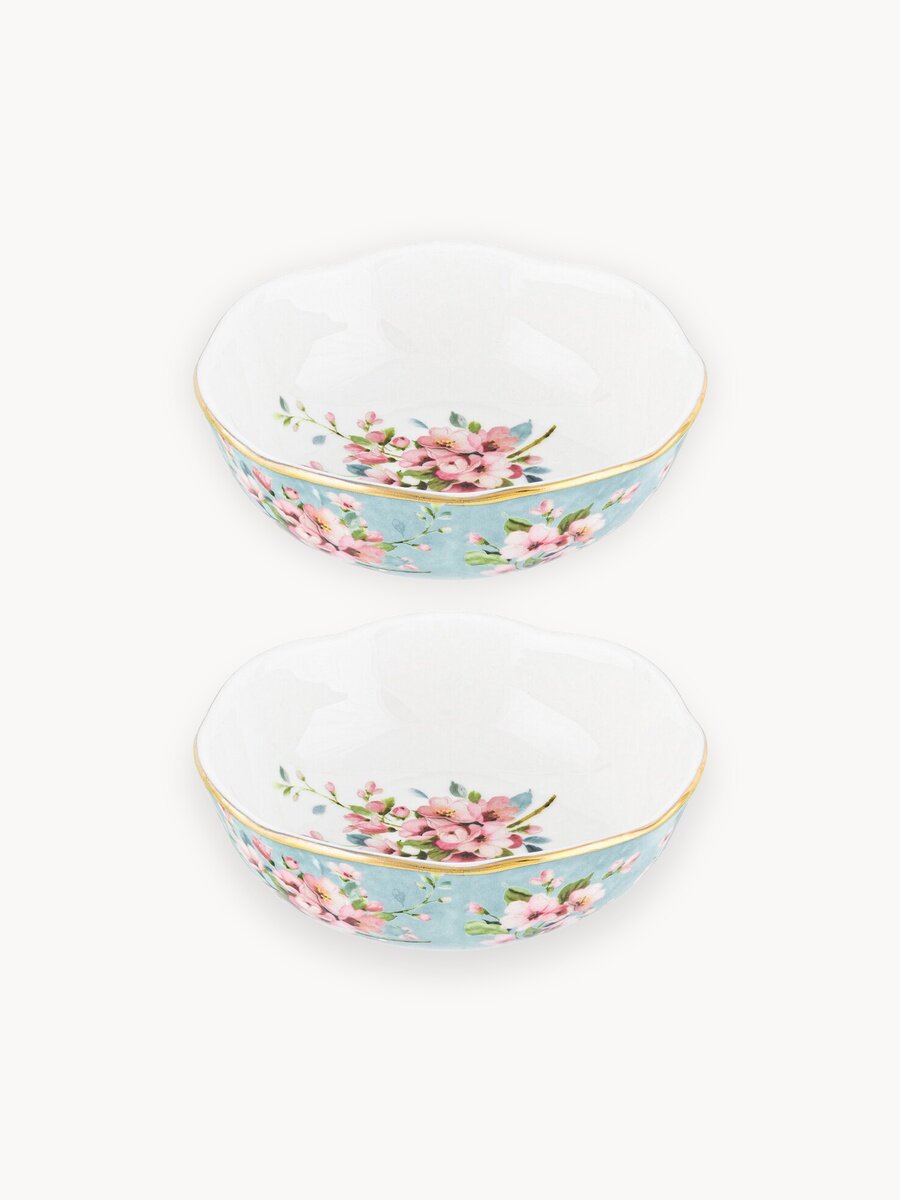 Розетка для варенья 2 шт Elan Gallery "Яблоневый цвет на голубом", набор