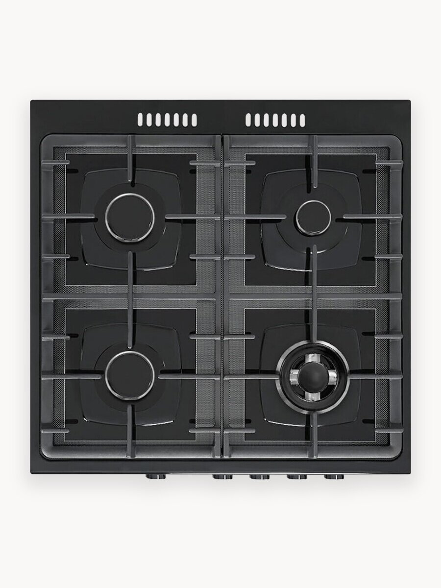 Газовая плита Gefest 6500-04 0244 60 см, 52 л, 4 конфорки, черный
